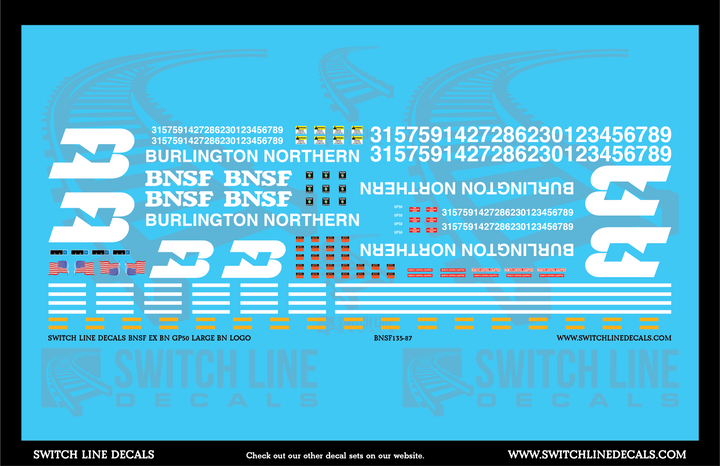 Class I Railroad Decals | Switch Line Decals