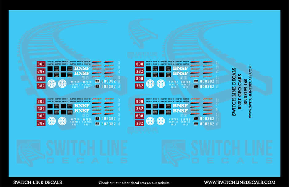 BNSF Railroad Decals - HO Scale BNSF Decals - N Scale Decals