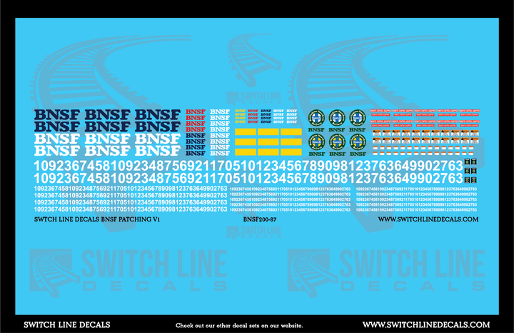 BNSF Decals for Model Railroads - HO, N & O Scale