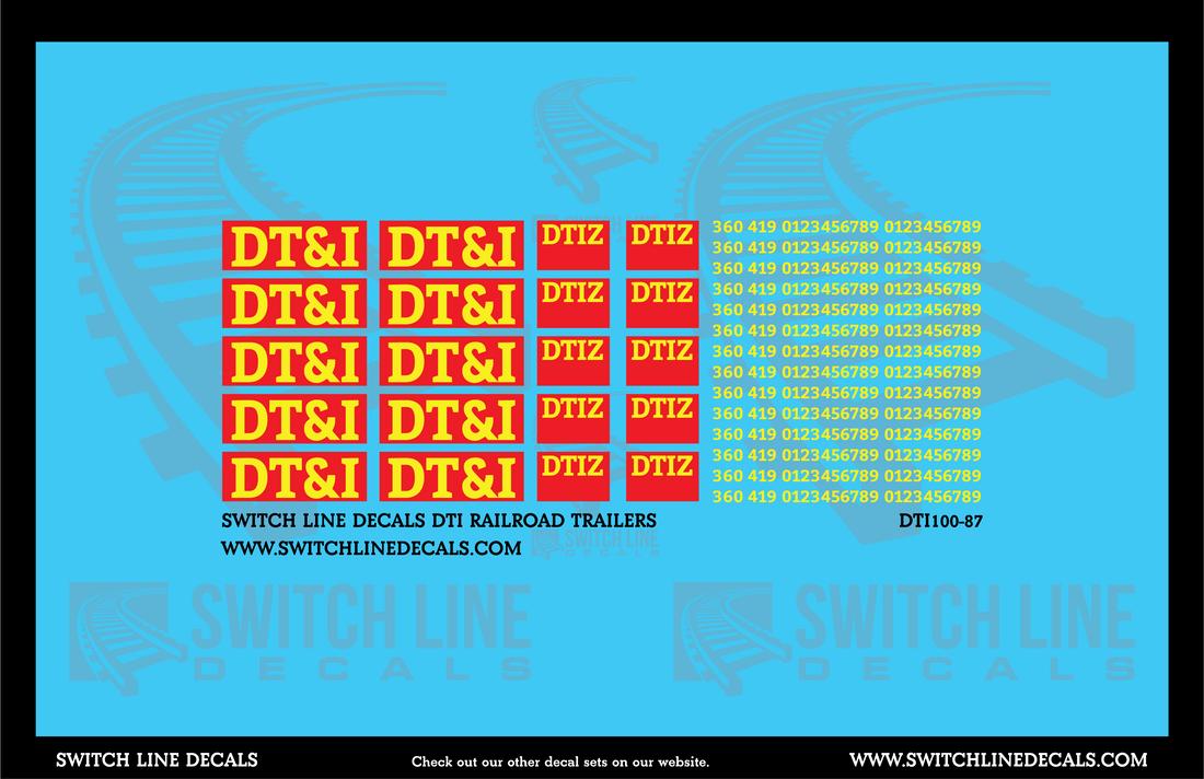 DTIZ Decals for Model Railroads – Switch Line Decals