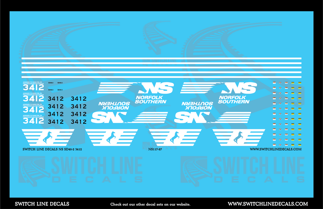 Switch Line Decals: HO Scale Model Railroad Decals